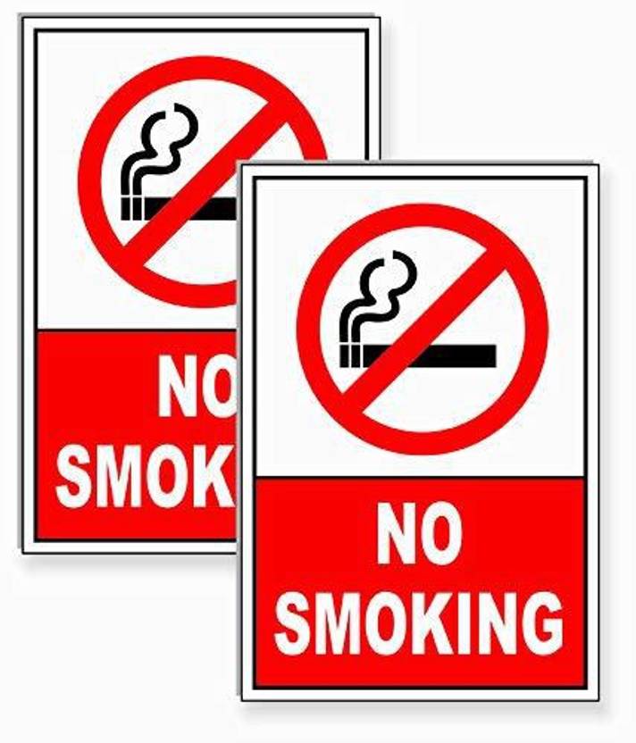 Printjas No Smoking Sign Board for School/Office/Home/Hospitals/Stores ...