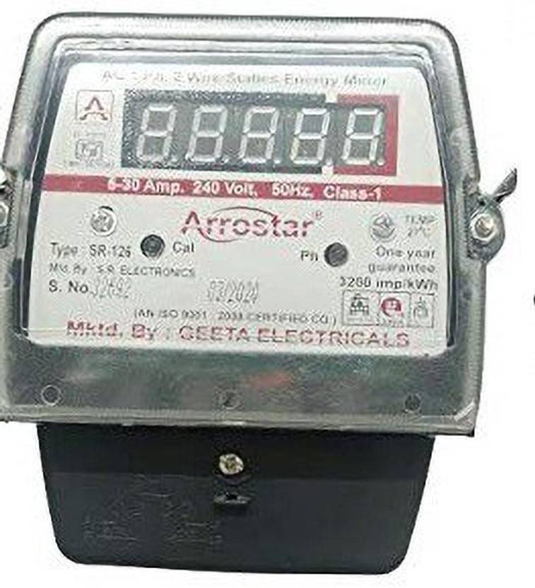 ARROSTAR Single Phase Two Wire Statics Energy Meter with LED Display ...