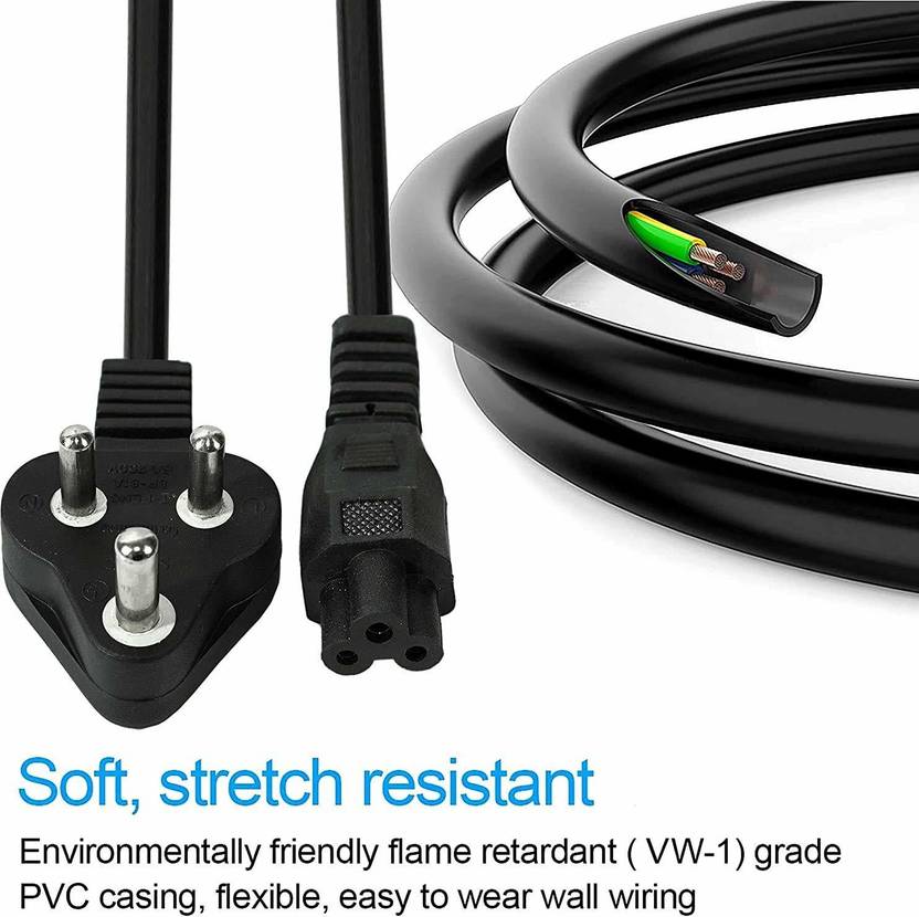 samest 3 Pin Laptop Power Cable Cord for Charger Adapter (1 Meter ...