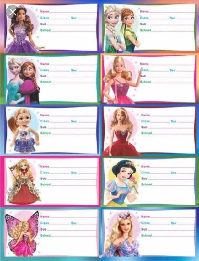 Super Easy Mixed Design Name Slip Note Books Cartoon Stickers School ...