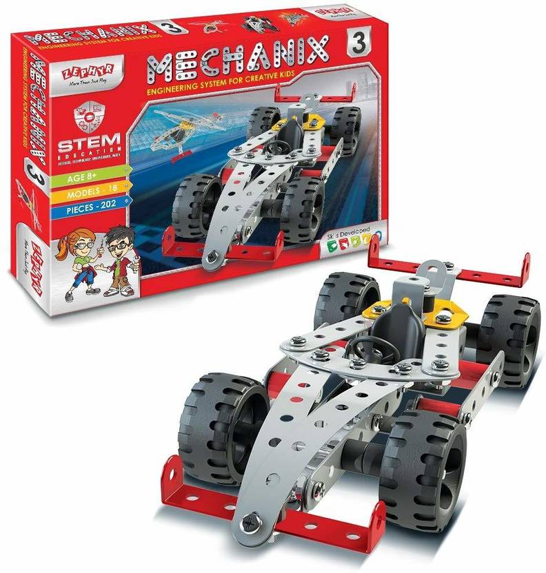 ZEPHYR Metal Mechanix -3 Engineering System For Creative Kids - Metal ...