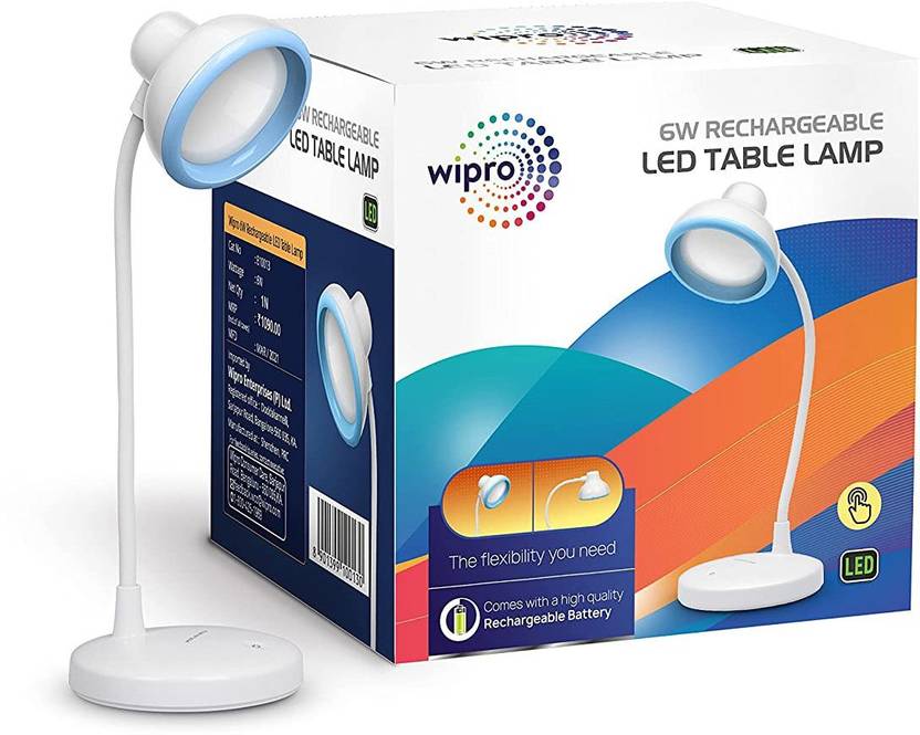Wipro 6W Re-chargeable LED Table Lamp Study Lamp Price in India - Buy ...