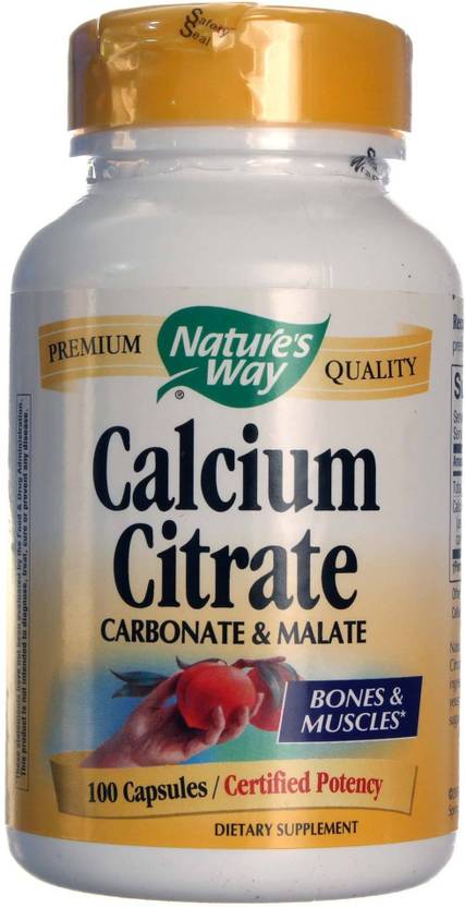 Nature's Way Calcium Citrate - 500 mg - 100 Capsules Price in India ...