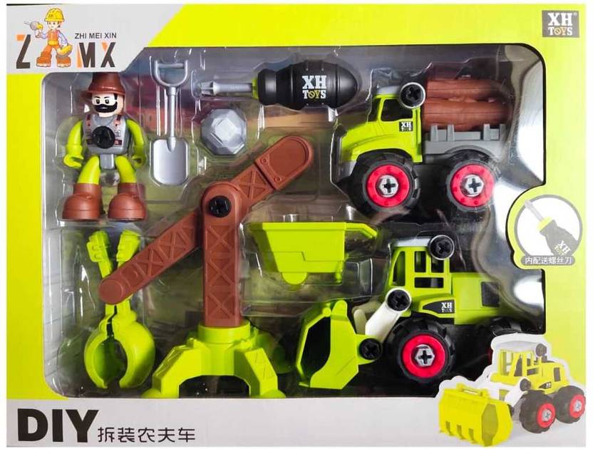 XH TOYS Assembling Farm Vehicles push & pull Play Set DIY Toy ...