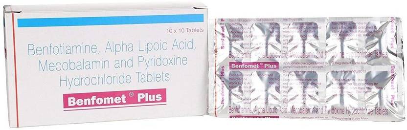 Benfomet Plus Benfotiamine, Apha Lipoic Acid, Mecobalamin And ...