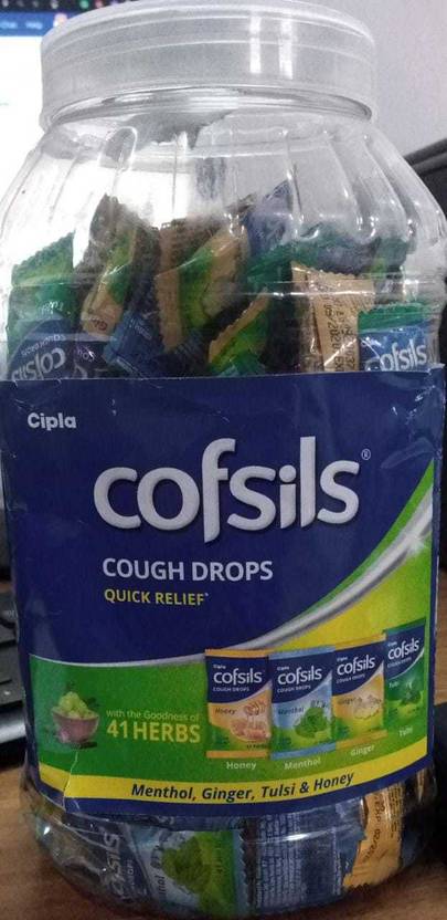 Cipla COFSILS COUGH DROPS QUICK RELIEF MENTHOL GINGER TULSI HONEY Price ...