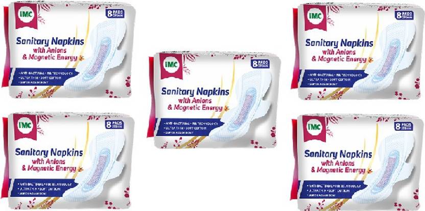 IMC Sanitory napkins with anions and magnetic energy Pack of 5 Sanitary ...