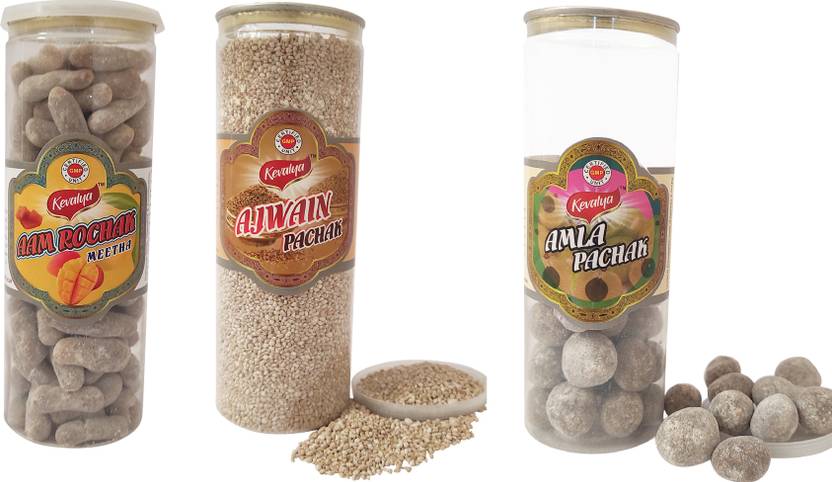 KEVALYA AAM ROCHAK, AJWAIN PACHAK & AMLA GOLI PACK OF 03 PCS CHURAN ...