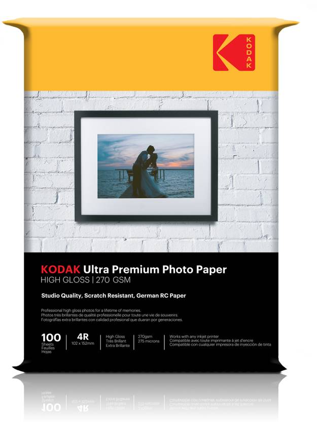Flipkart.com | KODAK Ultra Premium High Gloss 4R 270GSM ( 102 x 152mm ...