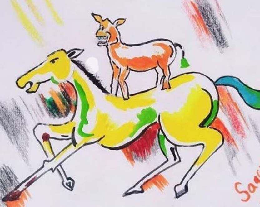 MAJNU BHAI PAINTING - BLURRY POSTER - 250GSM Paper Print ...