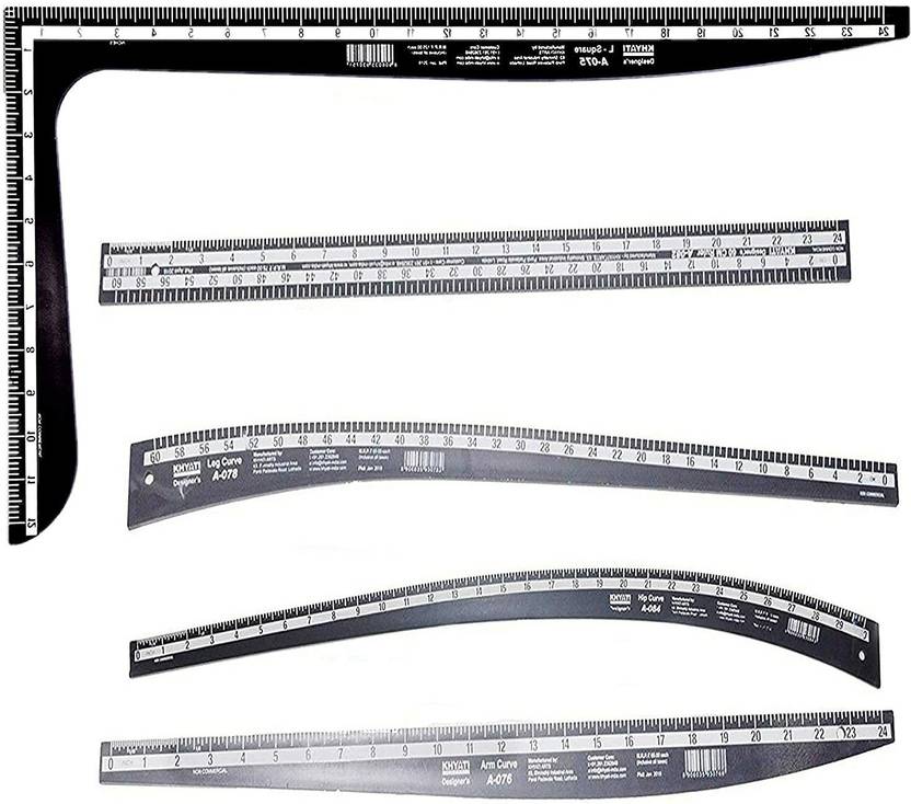 Hirday Complete Fashion Designing Tailoring Scales Set of 5 Sewing Kit ...