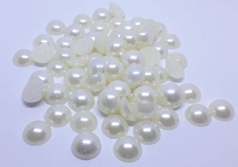 Zilzon 12mm Half Cut Pearls (moti),Used in Dresses, Jewellery Formation, Scrap Booking, Wedding ...