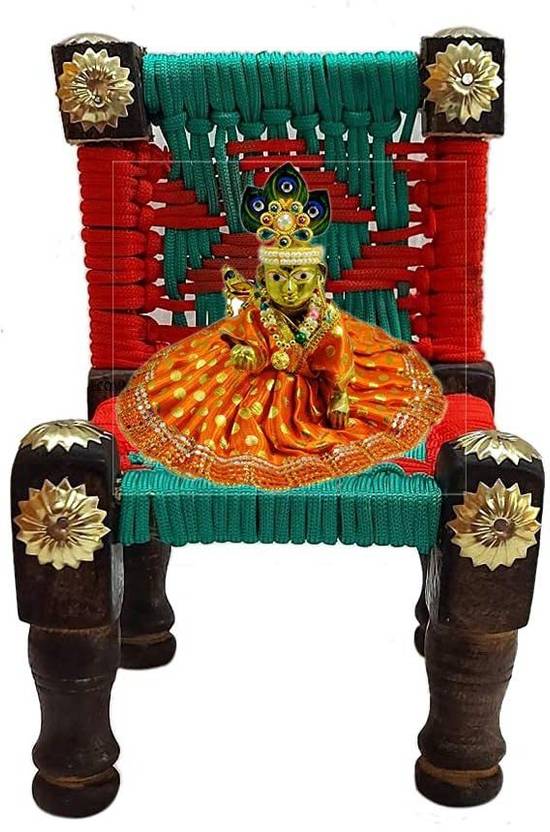 Aaina creations Laddu Gopal Khat Singhasan Handcrafted Krishna Ladoo ...
