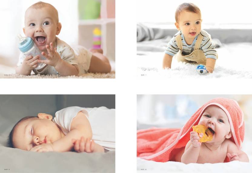 Pack of 4 Baby Posters | Cute Baby Posters | Smiling Baby Posters ...