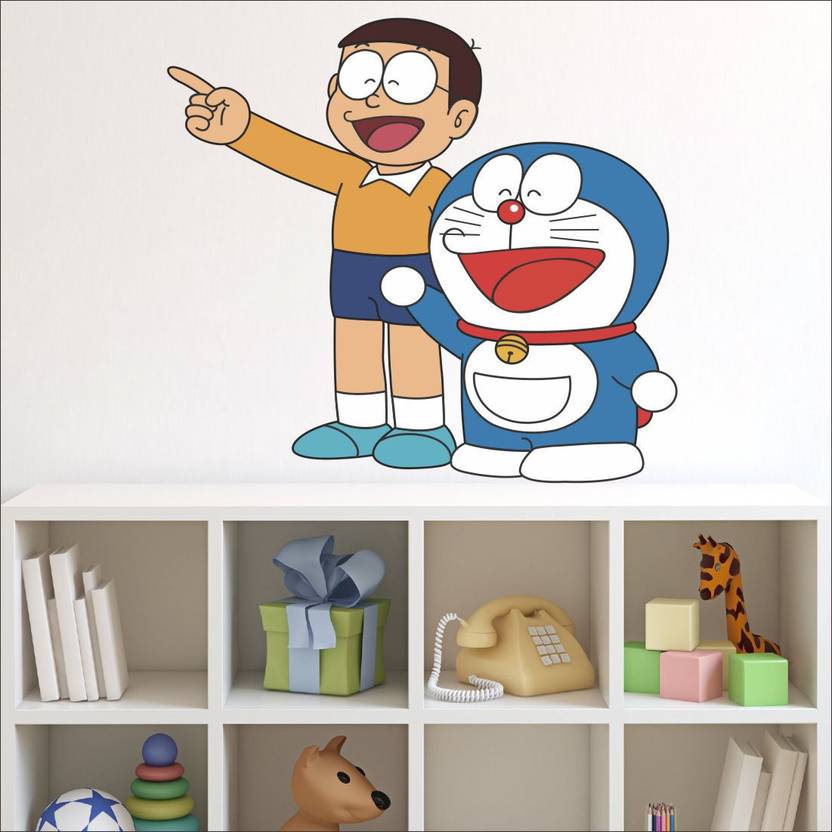 WallWear 60 cm Doremon Nobita Self Adhesive Sticker Price in India ...