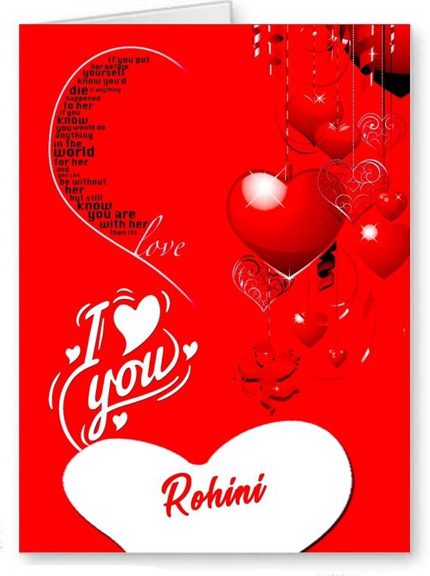 Midas Craft I Love You Rohini ….15 Romantic Card Greeting Card Price in ...