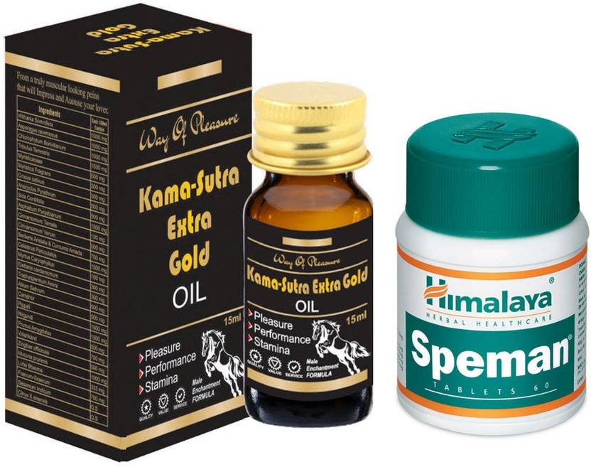 Way Of Pleasure Kama-Sutra Extra Gold Ayurvedic Oil & Speman 60 Tab For ...