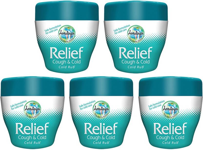 Amrutanjan RELIEF COUGH & COLD RUB 30 GMS (Each) PACK OF 5 Balm - Buy ...