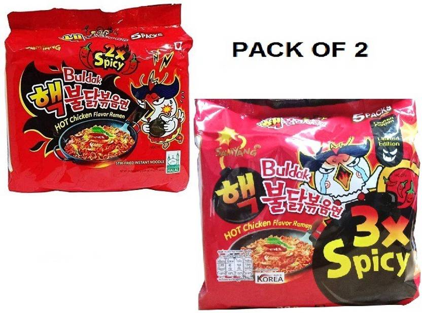 samyang 2X Spicy Hot Chicken Flavor Ramen Fire Chicken (Buldak) Double ...