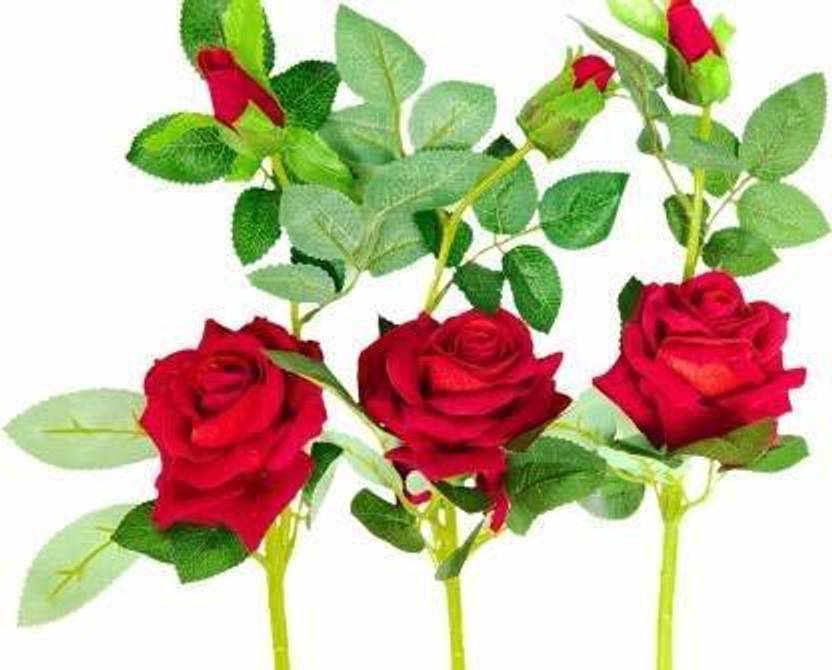 Family collection Red Rose Artificial Flower Price in India - Buy ...