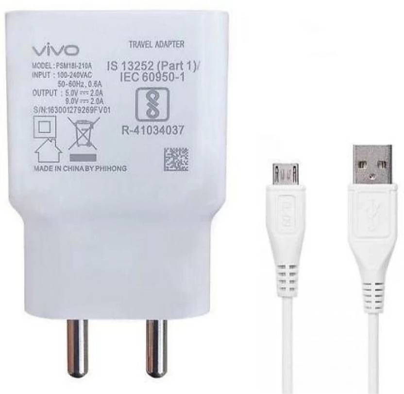 vivo 2.5 A Mobile V Fast Charger Adptor Charger with Detachable Cable ...