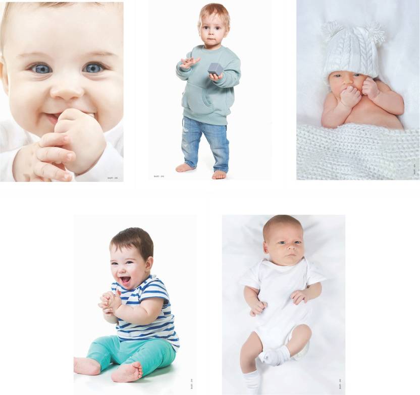 Combo of 5 Cute Baby Combo Posters | Smiling Baby Poster | Very Cute ...