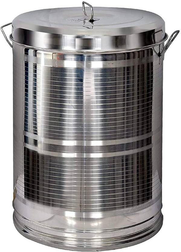 Namo International Stainless Steel 30 kg Storage Drum Containers - 30 L ...