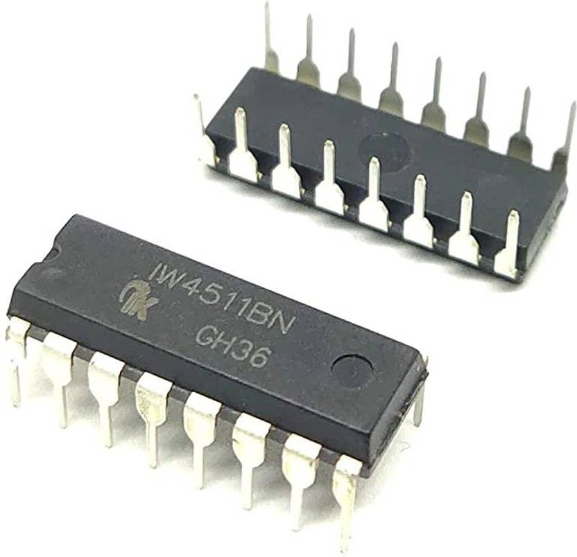 INVENTO 2Pcs CD4511BE IW4511BN 4511 IC BCD to 7 Segment Decoder/Driver ...