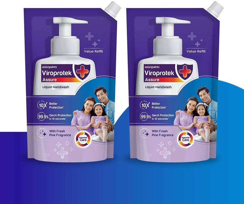 Asian Paints Viroprotek Assure Liquid Handwash Skin Care (Pack of 2 x ...