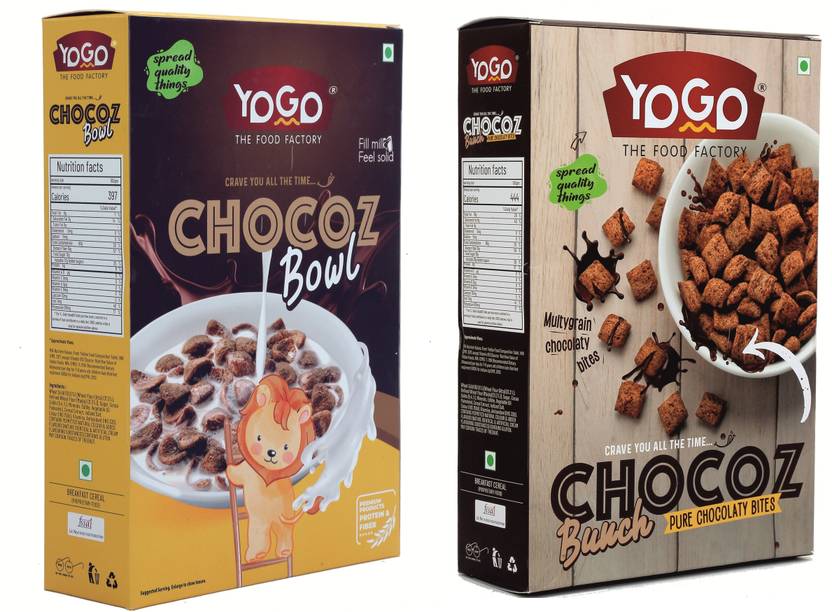 YoGo Wheat CHOCOZ Bowl and CHOCOZ Bunch/Children Breakfast Cereals ...