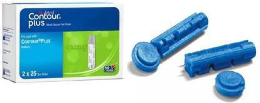 Wellstar CONTOUR PLUS TEST STRIPS & Glucometer Lancets (50) Glucometer ...