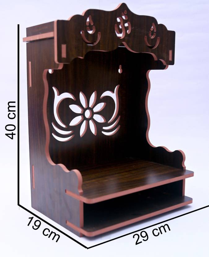 Rudrax Home Temple Wall HangingWooden Wall Mounted Hanging Puja Temple ...