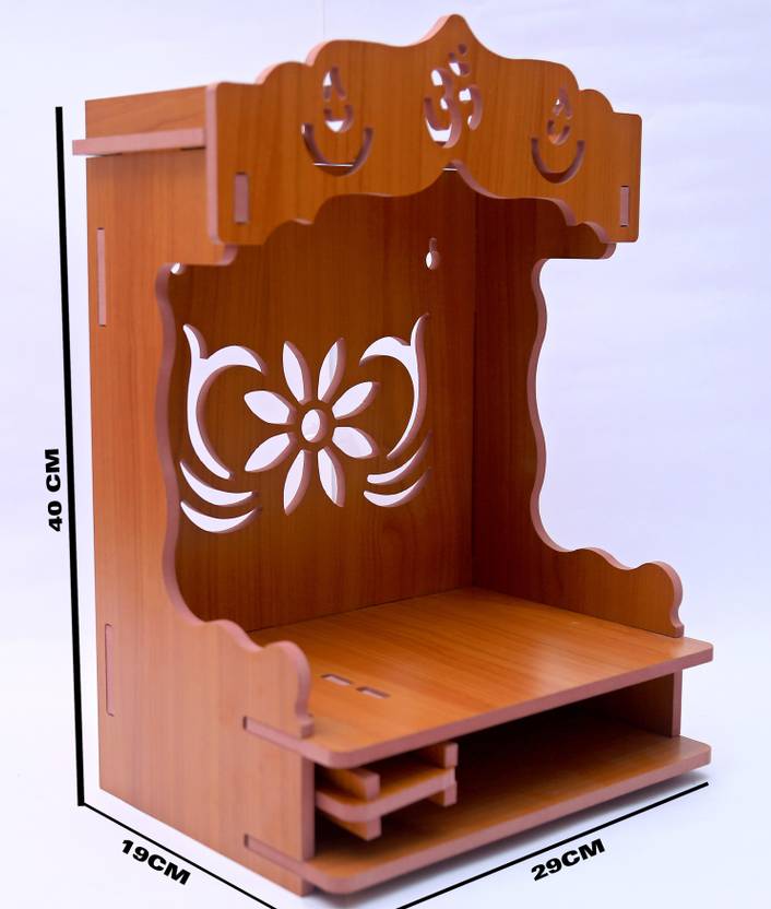 Rudrax Art Wooden Wall Hanging Temple for Home and Shop, Office and ...