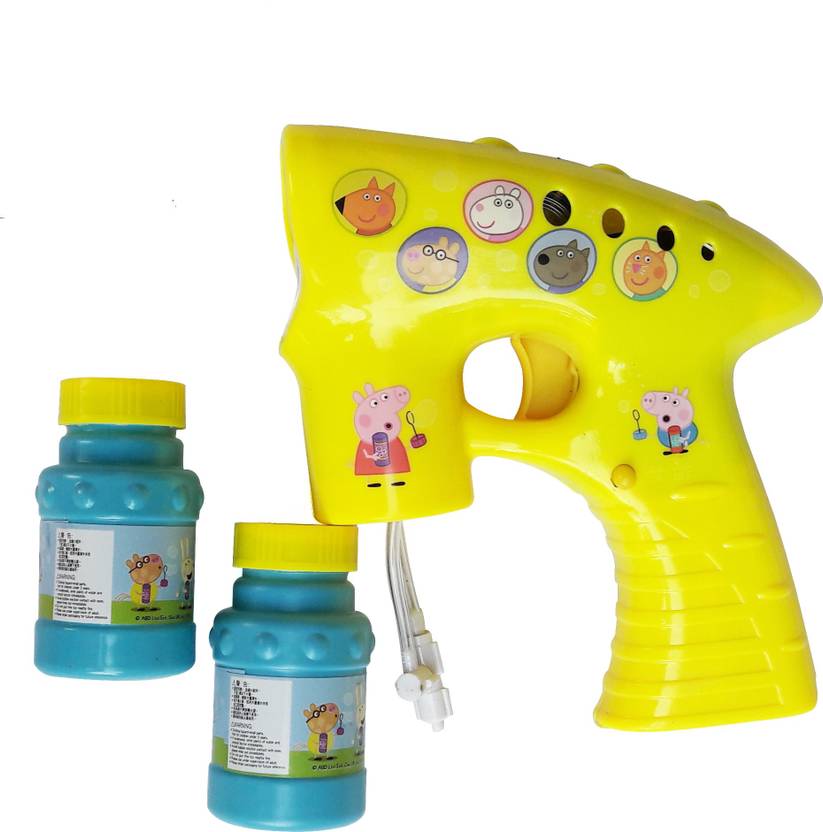 Peppa Pig High Power Bubble Blaster Gun with Light & Sound Guns & Darts ...