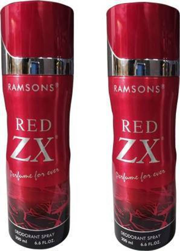 RAMSONS Red Zx Deodorant Spray 200ml pack of 2 Deodorant Spray - For ...