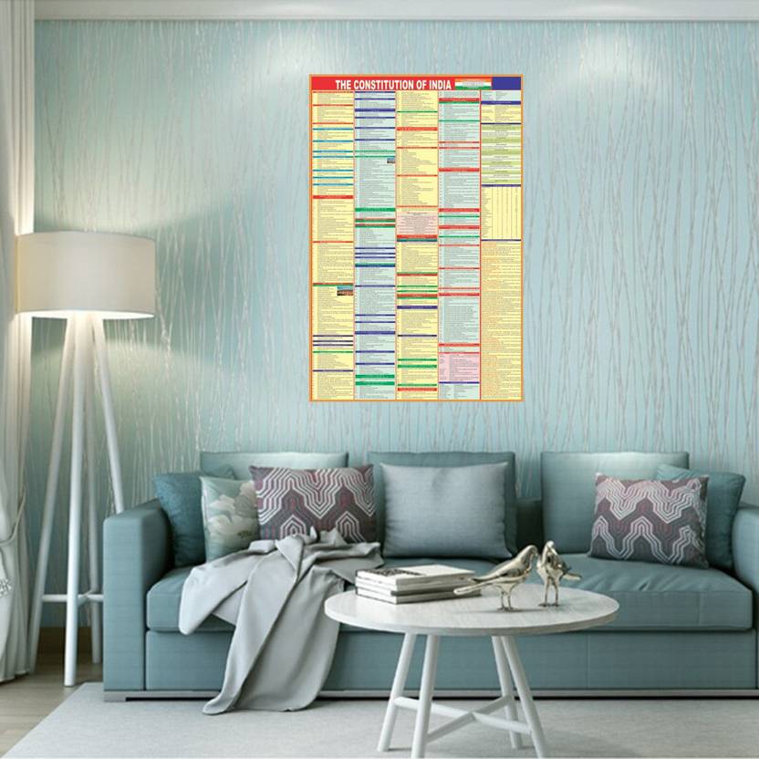 CONSTITUTION OF INDIA CHART (Size 40 x 28 Inch) Wall chart paper print ...