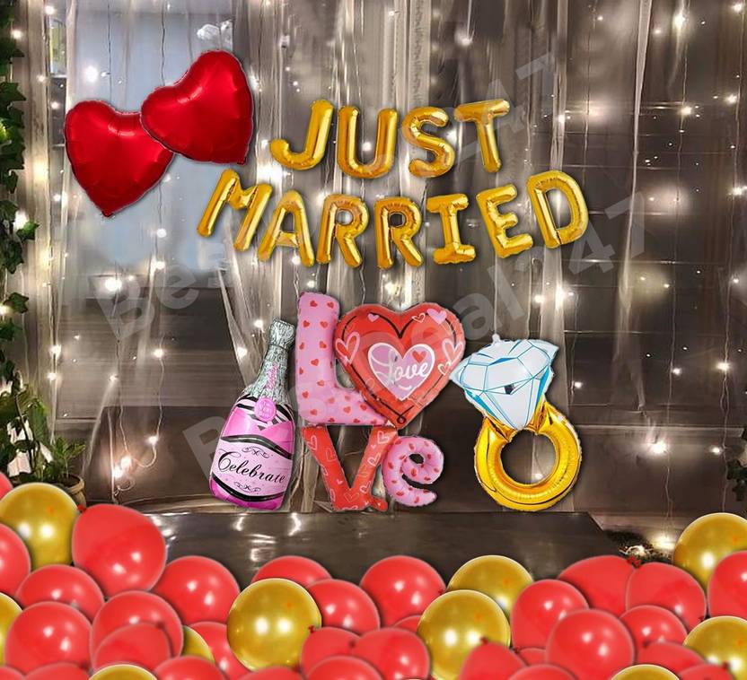 Flipkart.com | BestDeal247 Printed just Married Special Decorations ...