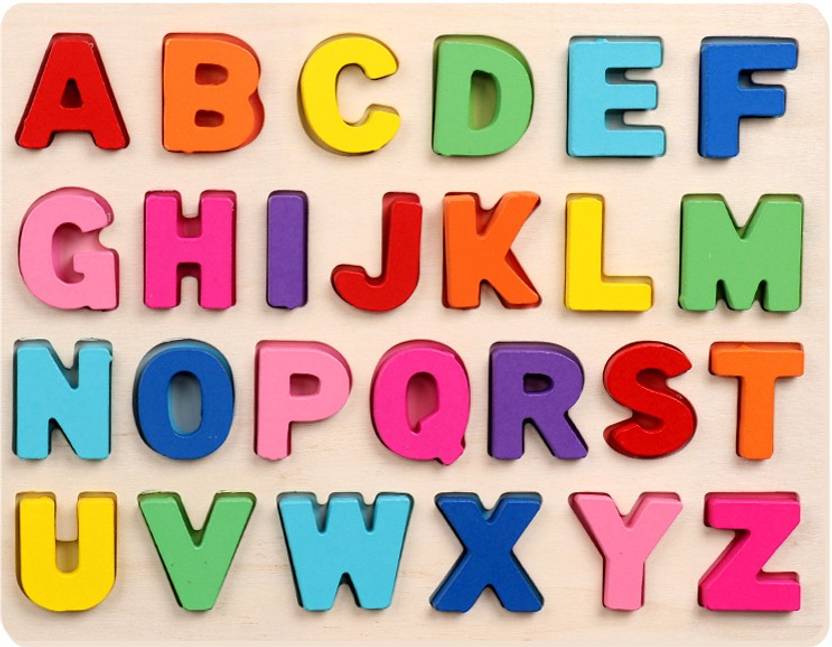 JK TOYZ Wooden Colorful Capital Letters Alphabet Learning Toy – ABCD ...
