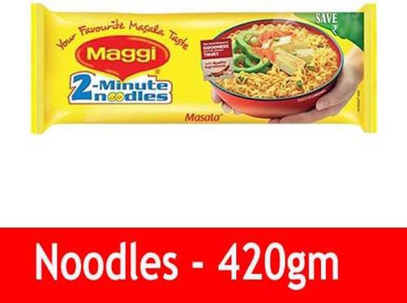 Maggi 2-Minute Instant Noodles - Masala, 420g Pack Of 4 Instant Noodles Vegetarian Price in ...