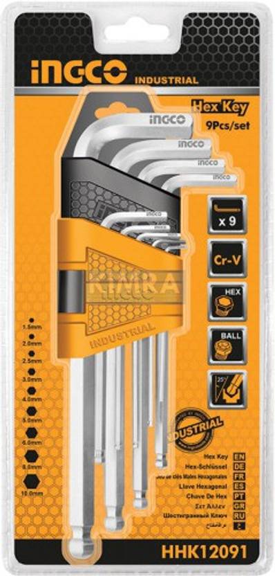 INGCO 9 PCS BALL POINT ALLENKRY SET (HHK12091) Allen Key Set Price in ...