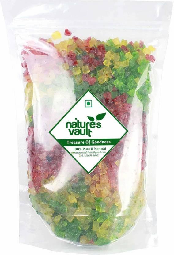Nature's Vault Multicolour Tutti Frutti, Fresh Cherry Candies for Cakes ...