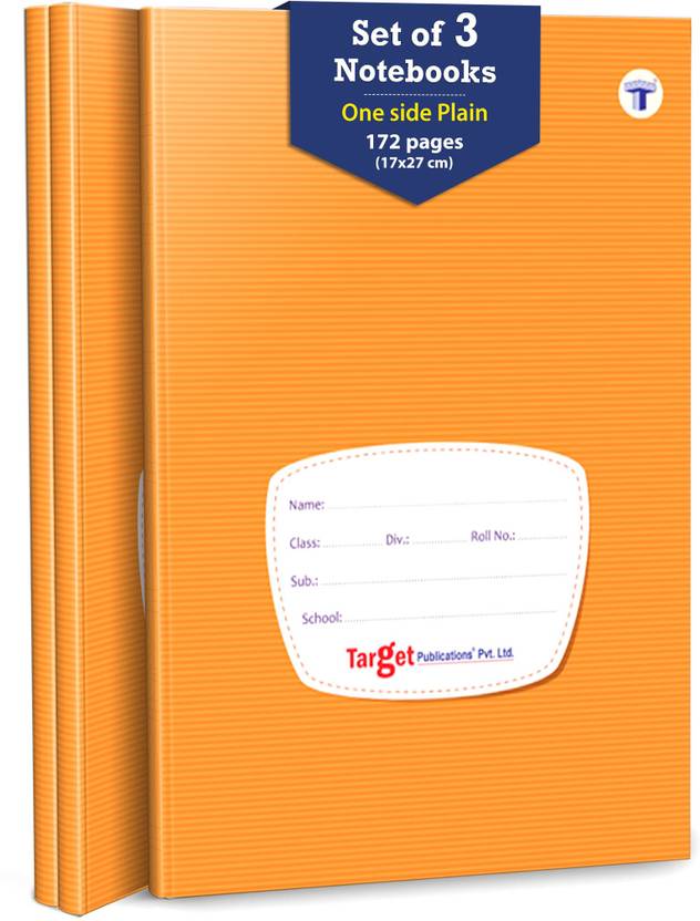 Target Publications Single Line Interleaf Notebooks | One Side Blank ...