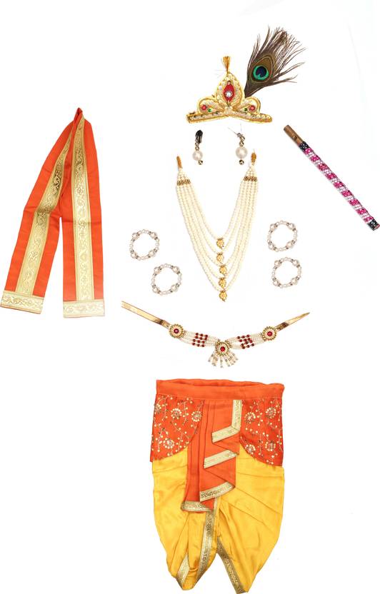 Raj Costumes Krishna krishan ji kanha dress for Kids Boys Girls ...