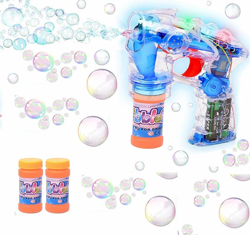 DIVY ENTERPRISE Battery Operated Led Bubble Shooter Gun with Bottle ...