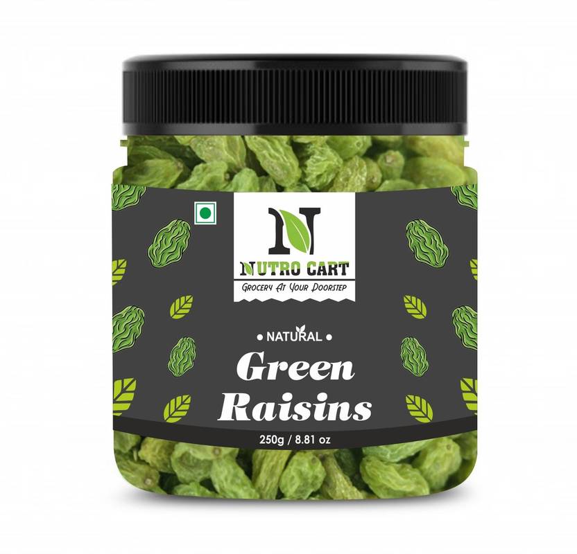Nutro Cart Premium Seedless Green Raisins Value Pack Jar, 250g Raisins ...