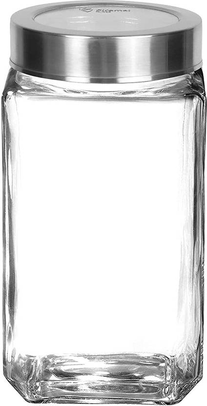 15 GUARDIAN Cube Storage Glass Jar, Glass Jars for Kitchen Storage 1kg ...