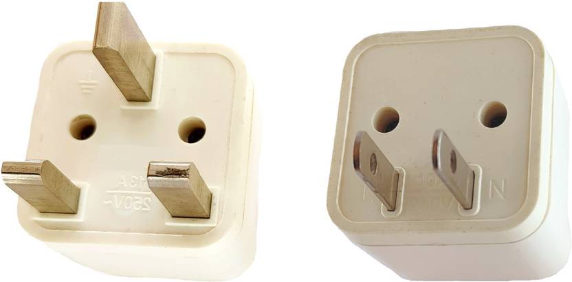 WOWSOME UK Flat 3 Pin Socket or 2 Pin USA Travel Conversion Plug UK ...