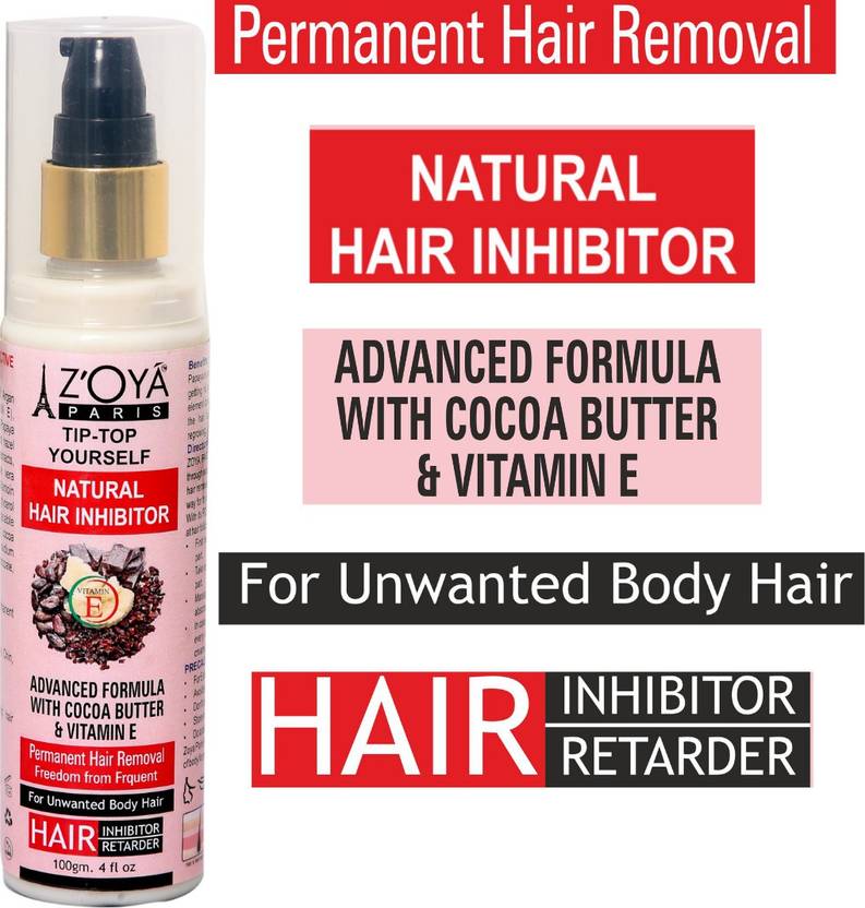 ZOYA PARIS New Natural and Permanent-Hair Inhibitor Cream Lotion for ...