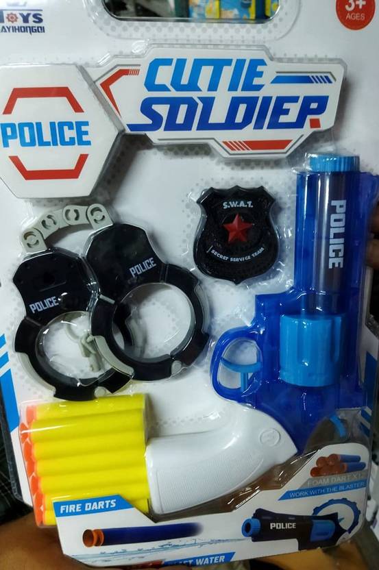 Psb 2-in-1 Soft Bullet Gun and Water Gun with Handcuff|Police Badge ...