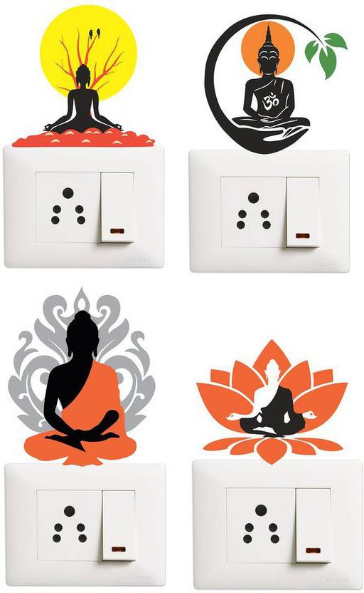 DreamKraft 10 cm Decorative Art Switch Panel Beautiful Religious Buddha ...